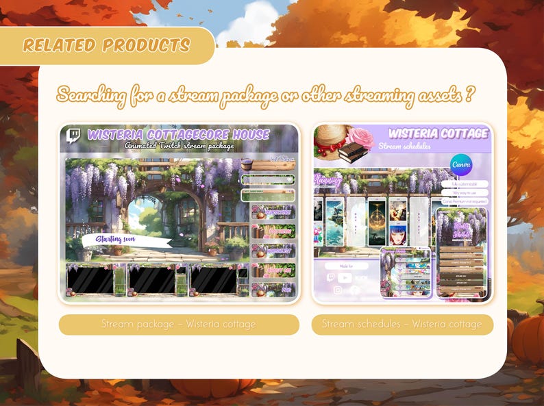 Cozy Autumn Cottagecore Animated Backgrounds: Lofi Stream Decor ...