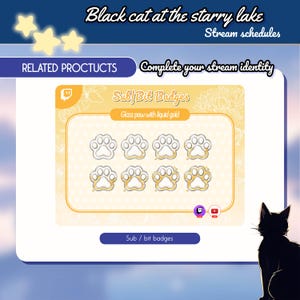 Black Cat Stream Schedule Template: Twitch & Instagram Planner (canva ...