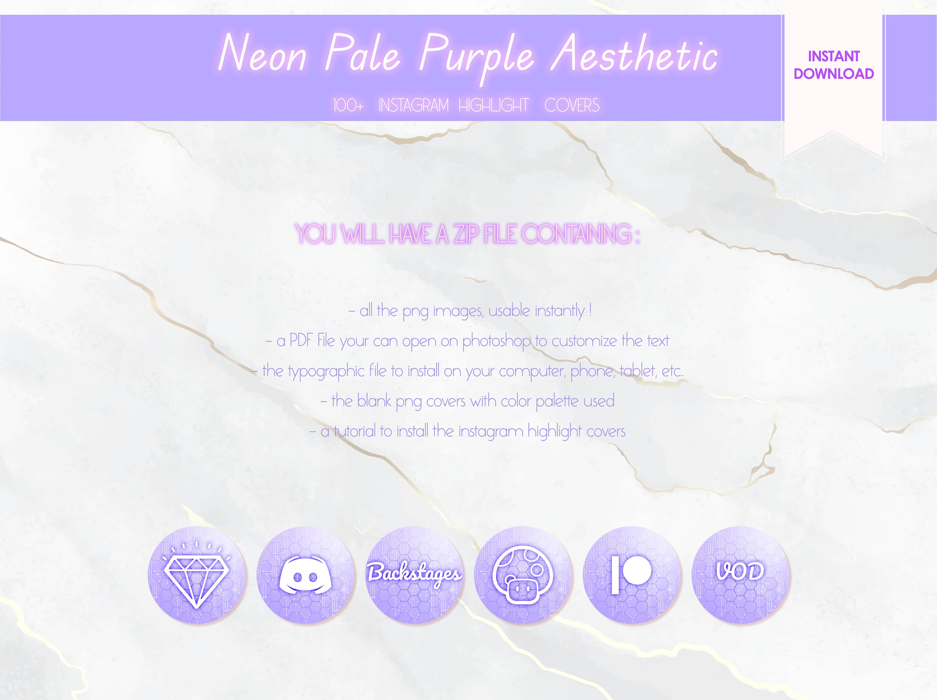 100 Neon Pale Purple Video Game Illustrated Instagram Highlight Story ...