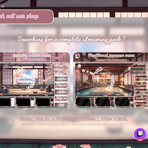 Japanese Onsen Bundle ANIMATED BACKGROUNDS | Lofi Art Digital Wall Art ...