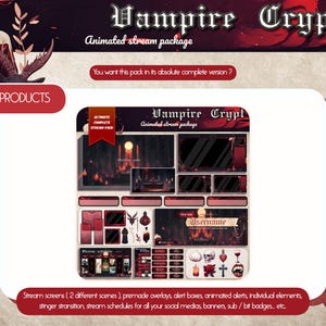 Vampire Crypt Animated Stream Overlay: D&D Gothic Twitch Package (digital Download) - Etsy