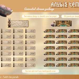 Anubis Temple Twitch Stream Package: Egyptian Vtuber Overlay (digital ...