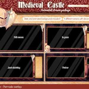 D&D Medieval Castle Animated Twitch Overlay Package: RPG Stream Assets ...