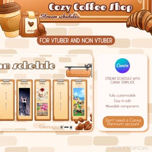 Cozy Coffee Shop Stream Schedule Vintage Cafe Twitch Instagram