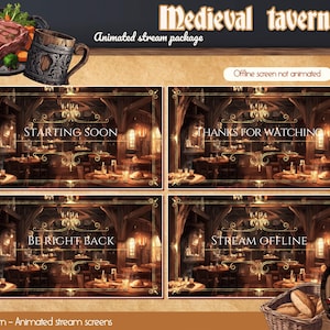 D&D Medieval Tavern Animated Twitch Stream Package: Dungeon and Dragons ...