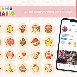 20 Super Mario Instagram Story Highlight Covers Video Games ...