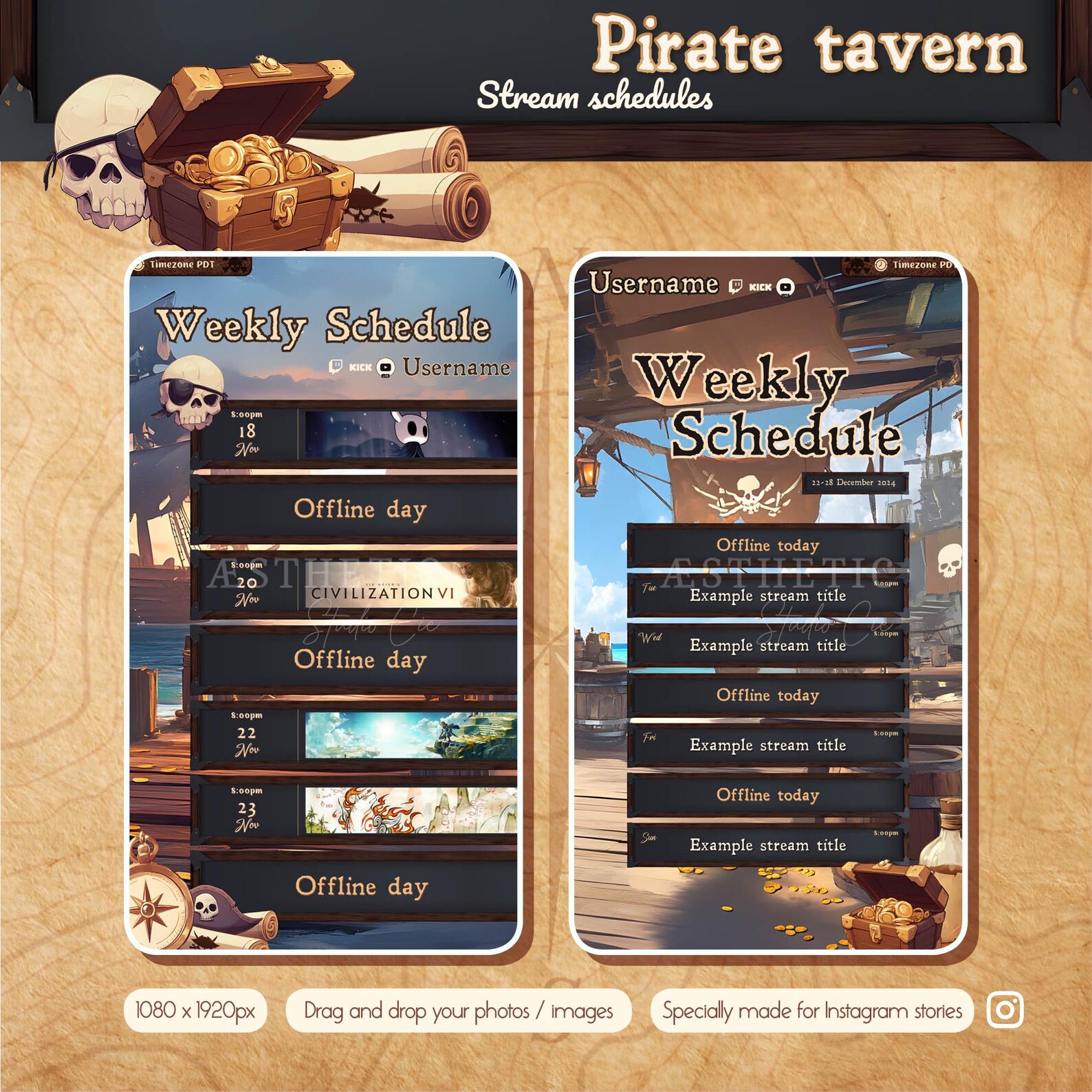 D&D Pirate Tavern Stream Schedule. Dungeon and Dragons Instagram and ...