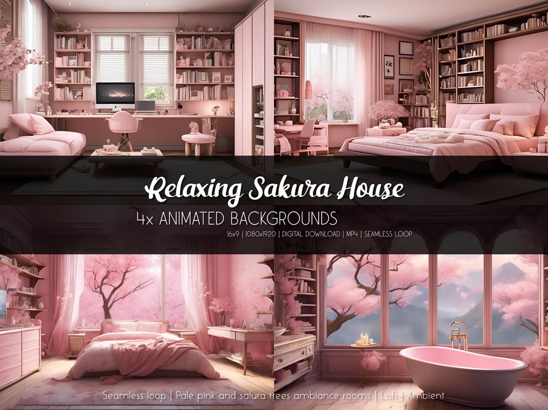 Vtuber Room Pack ANIMATED BACKGROUNDS Lofi Art Digital Wall Art for ...