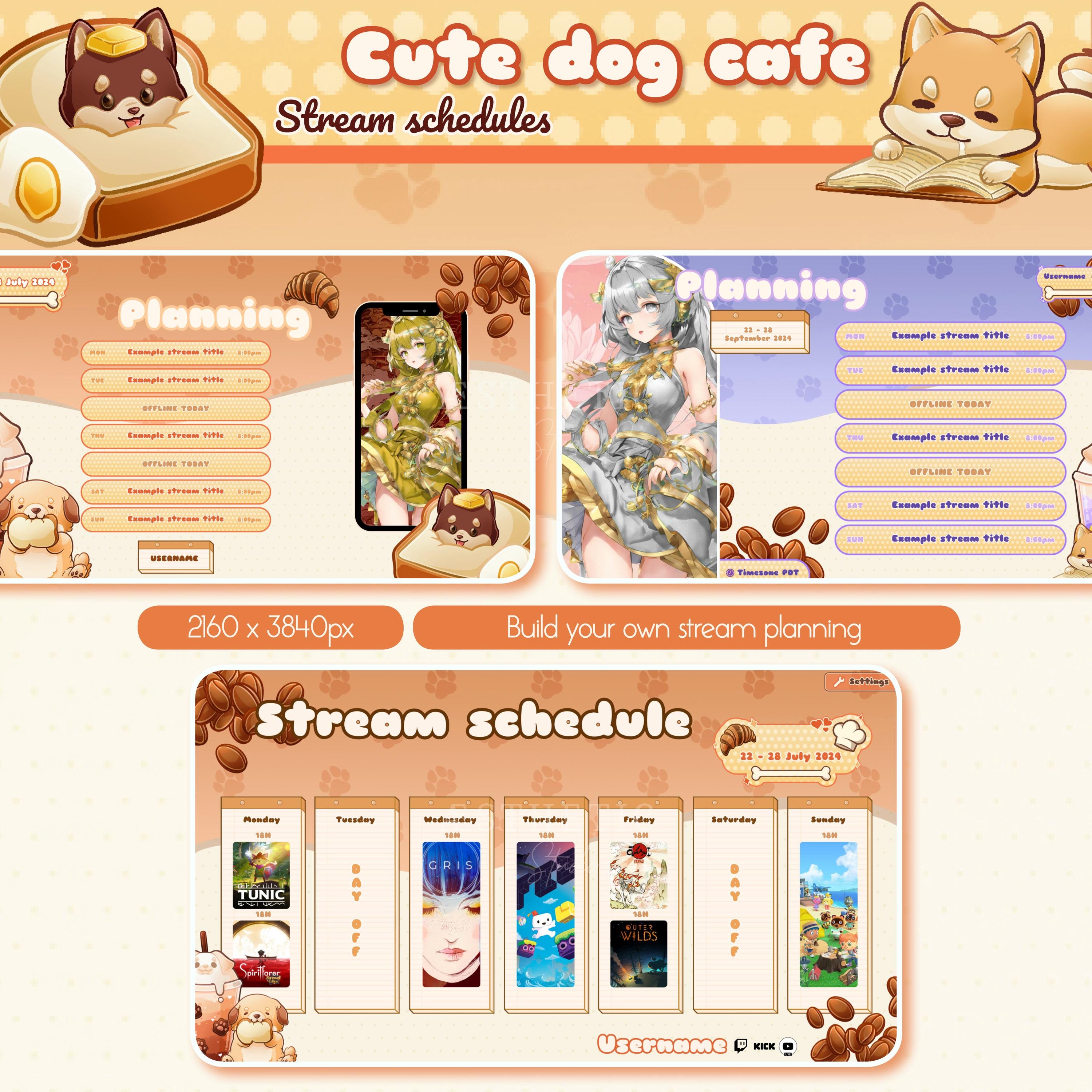 No AI Cute Dog Cafe Stream Schedule. Puppy Coffee Shop Instagram and ...