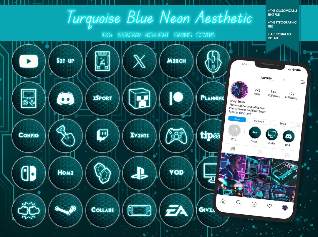 100 Neon Pale Purple Video Game Illustrated Instagram Highlight Story ...