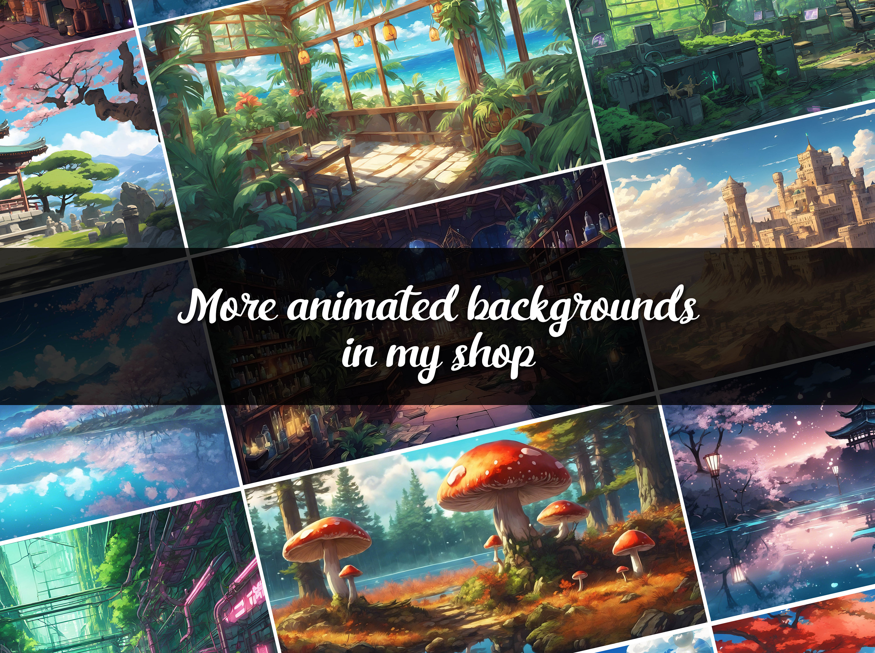 Witchcraft Astral Laboratory Bundle ANIMATED BACKGROUNDS Digital Wall ...