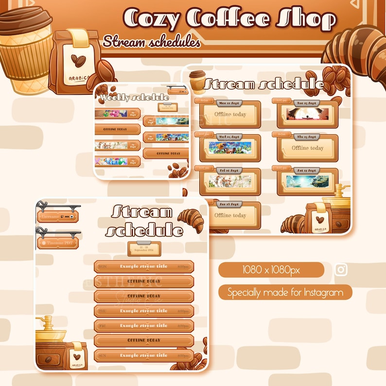 Cozy Coffee Shop Stream Schedule: Vintage Cafe Twitch & Instagram ...