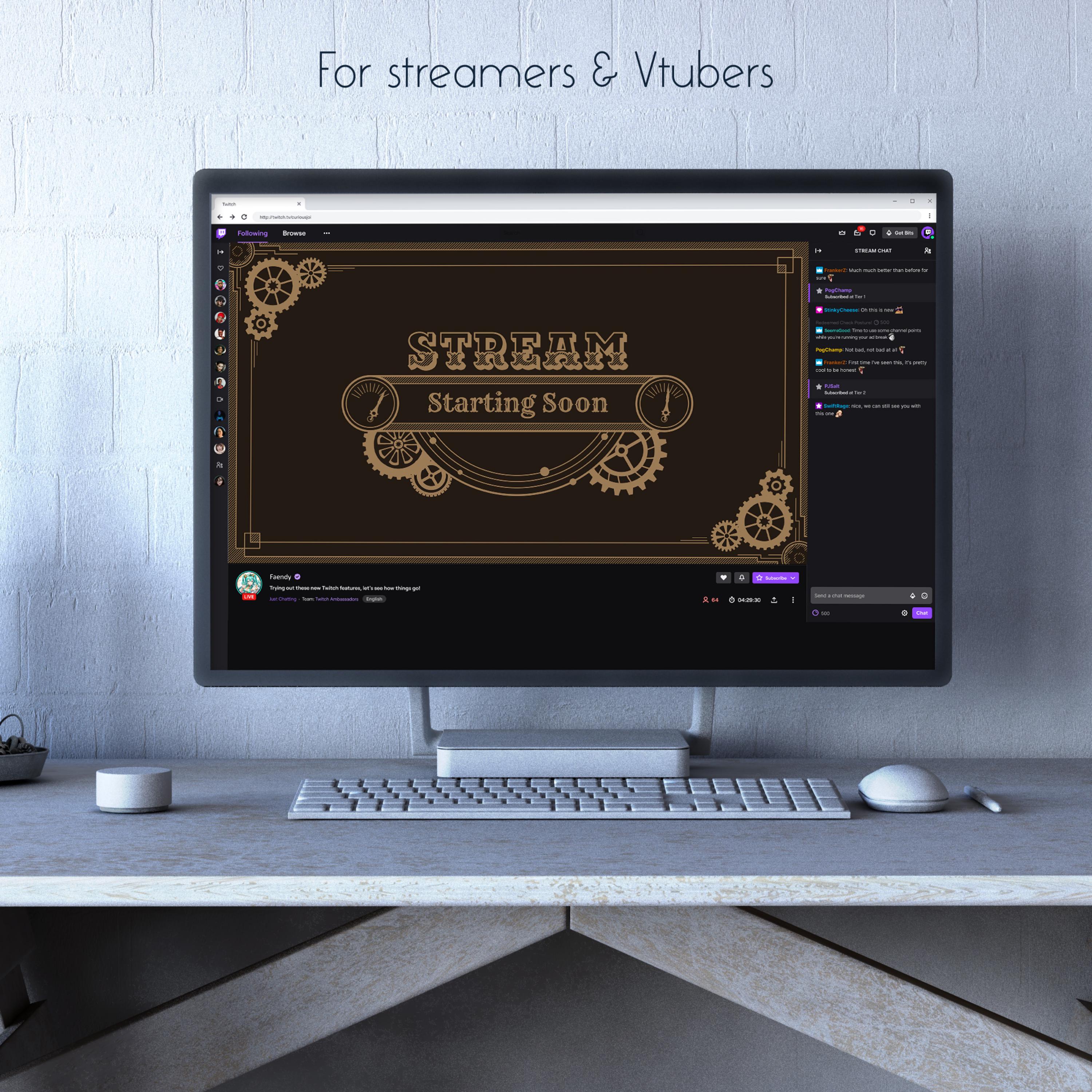 Minimalist Steampunk Victorian Twitch Overlay : Industrial Art Deco ...