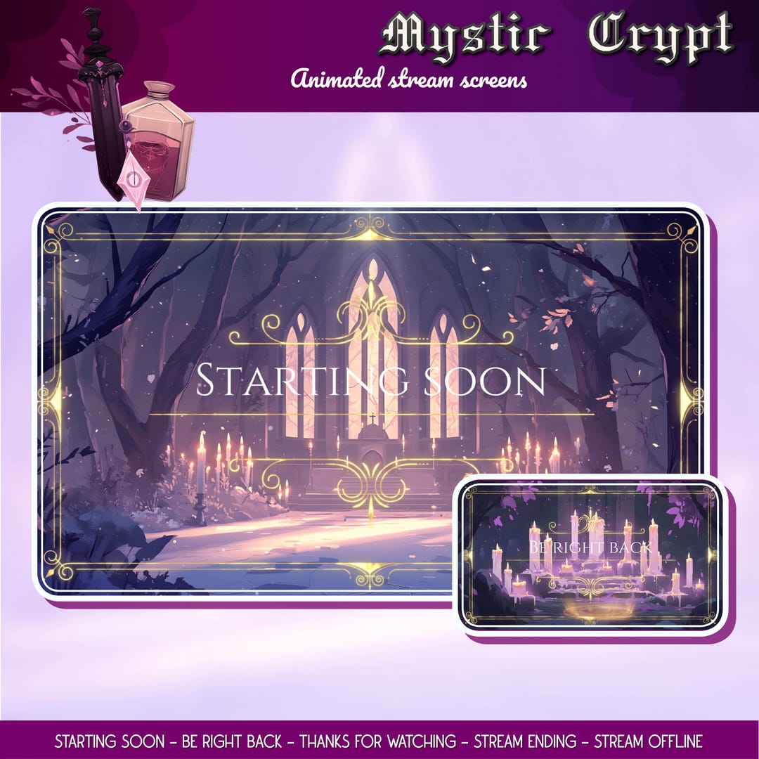 Gothic D&D Stream Screens: Animated Crypt Background (digital Download ...