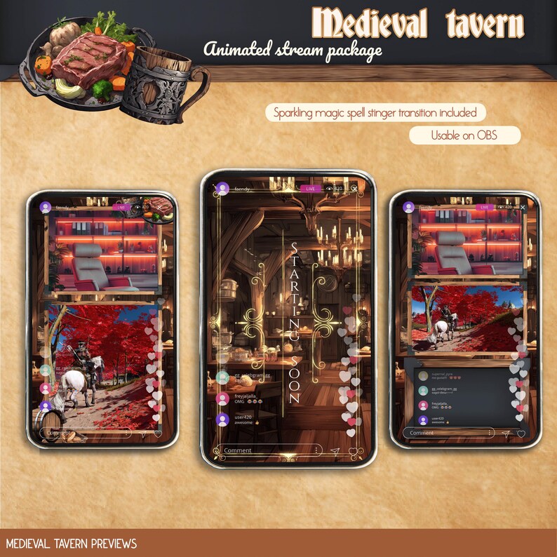 Tiktok D&D Medieval Tavern ULTIMATE Full Stream Package. Fantasy ...