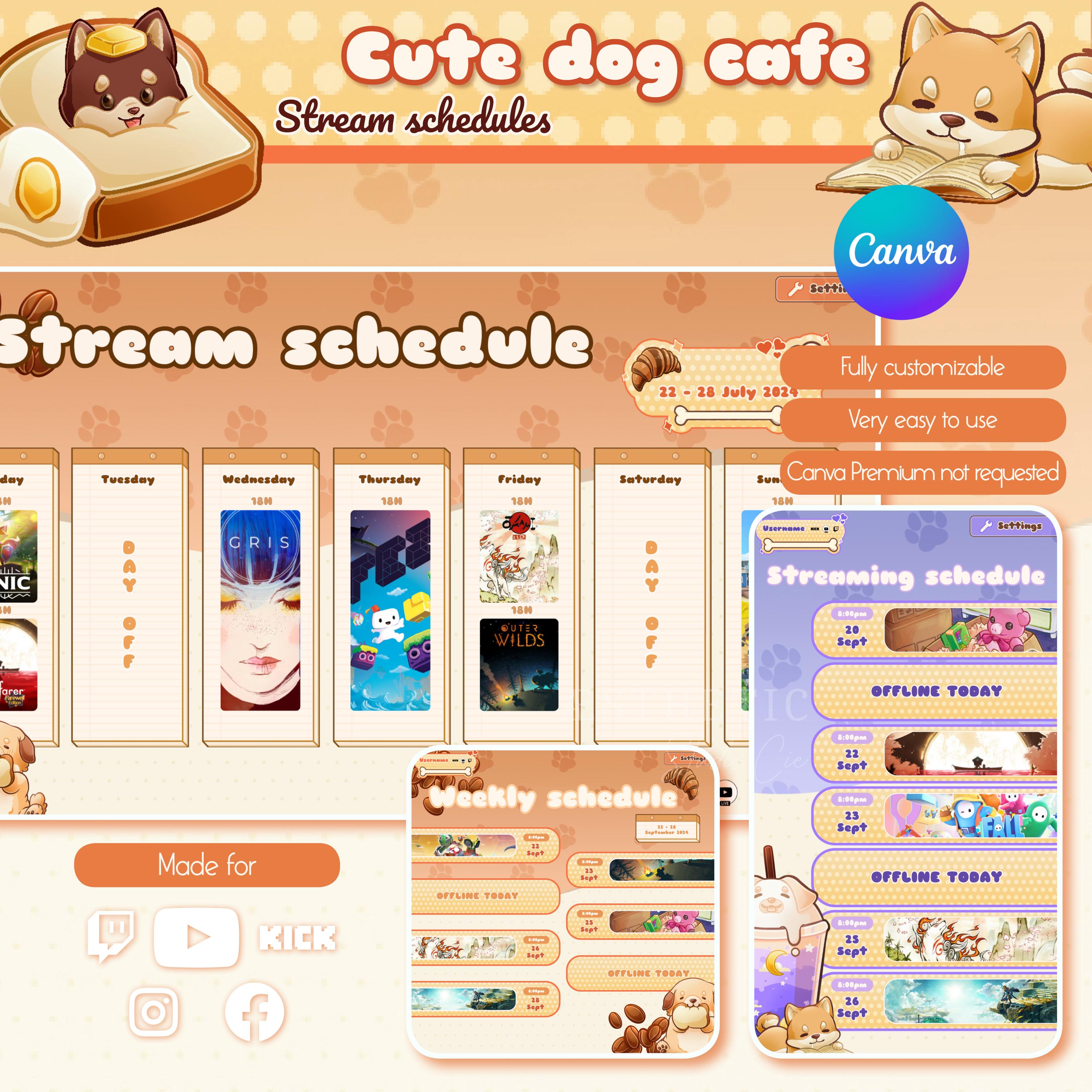 No AI Cute Dog Cafe Stream Schedule. Puppy Coffee Shop Instagram and ...