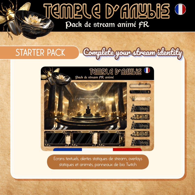 ULTIMATE Anubis Temple Animated Stream Package FRENCH : Pharaoh ...