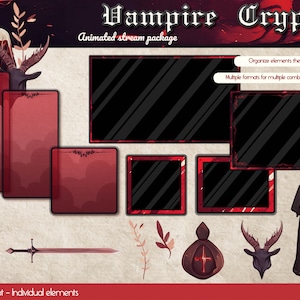 Vampire Crypt Animated Stream Overlay: D&D Gothic Twitch Package (digital Download) - Etsy