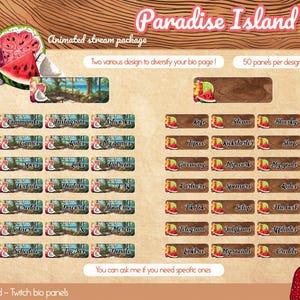 Paradise Island Animated Twitch Stream Overlay Package (digital ...