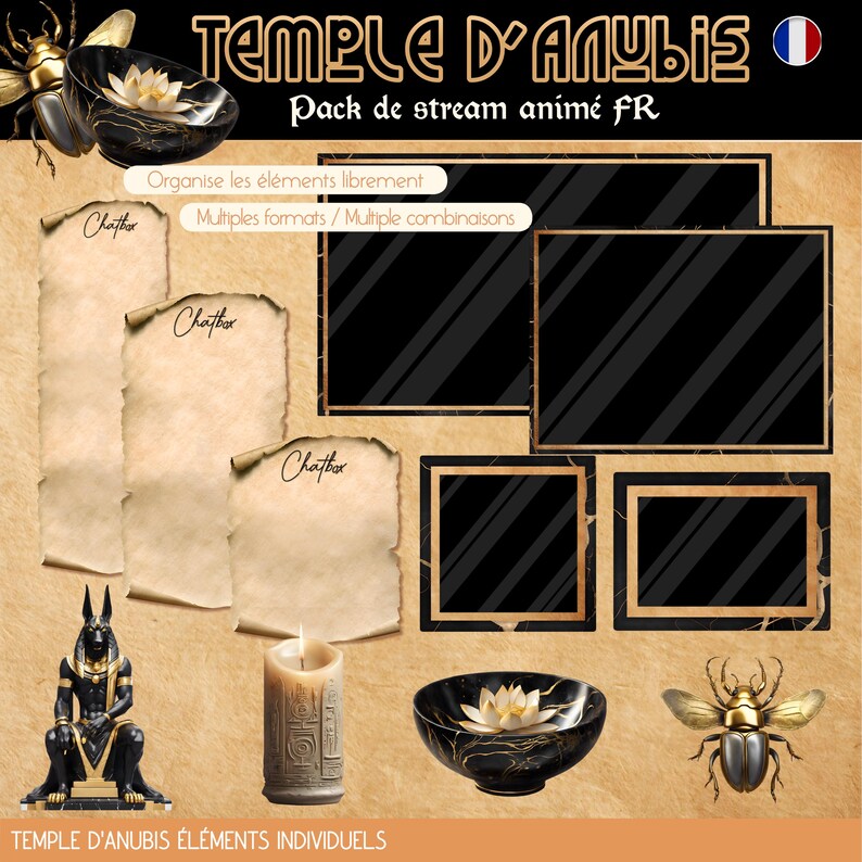 ULTIMATE Anubis Temple Animated Stream Package FRENCH : Pharaoh ...