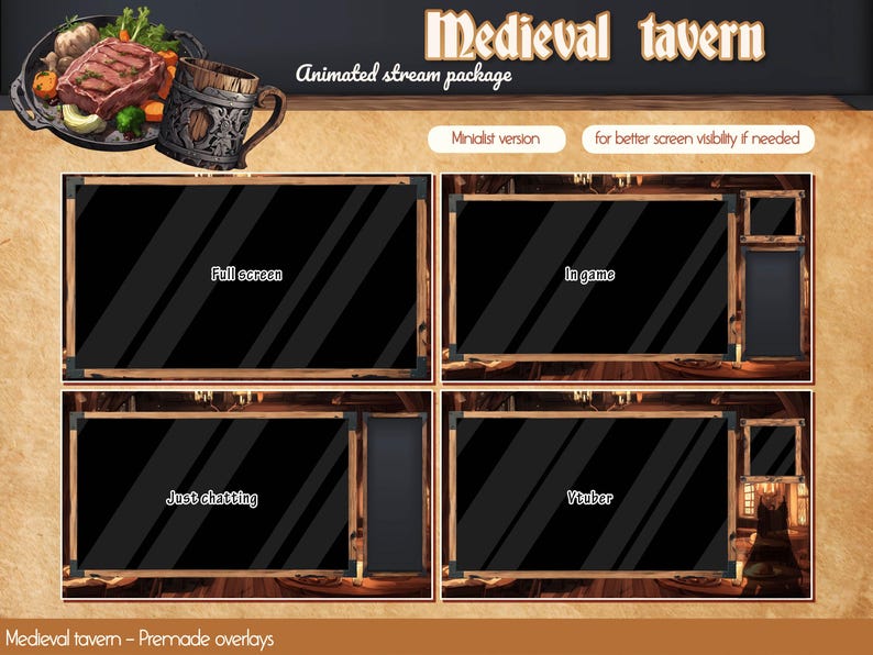 D&D Medieval Tavern Animated Twitch Stream Package: Dungeon and Dragons ...