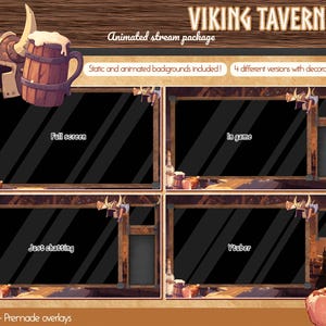 D&D Viking Tavern Twitch Animated Overlay Pack. Dungeon and Dragons ...