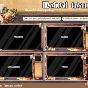 Medieval Tavern Animated Twitch Overlay: D&D RPG Stream Package - Etsy