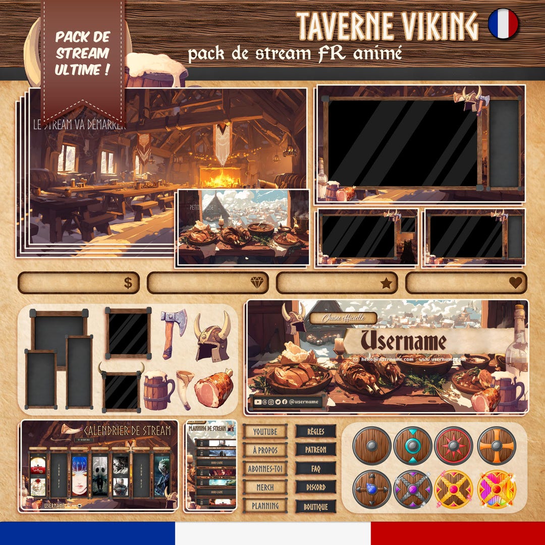 D&D Viking Tavern Full Stream Package FRENCH : Dungeon and Dragons RPG ...