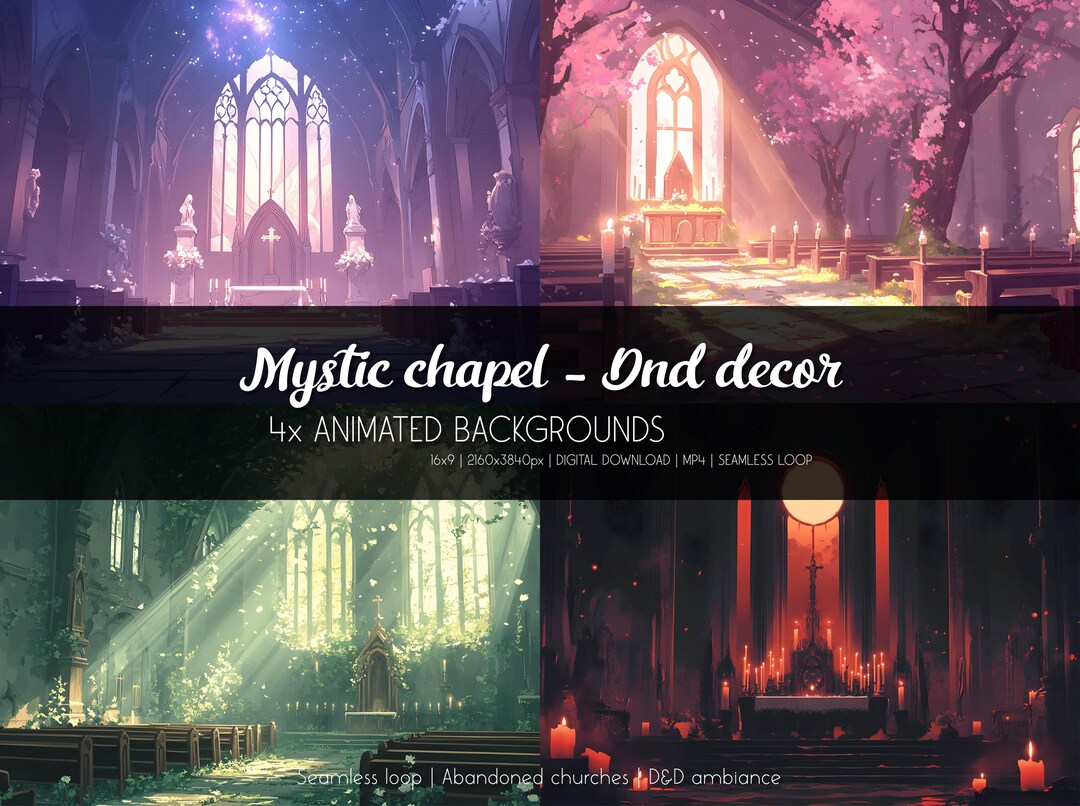 Dungeon and Dragons Mystic Chapel Twitch / Youtube / Kick Animated ...