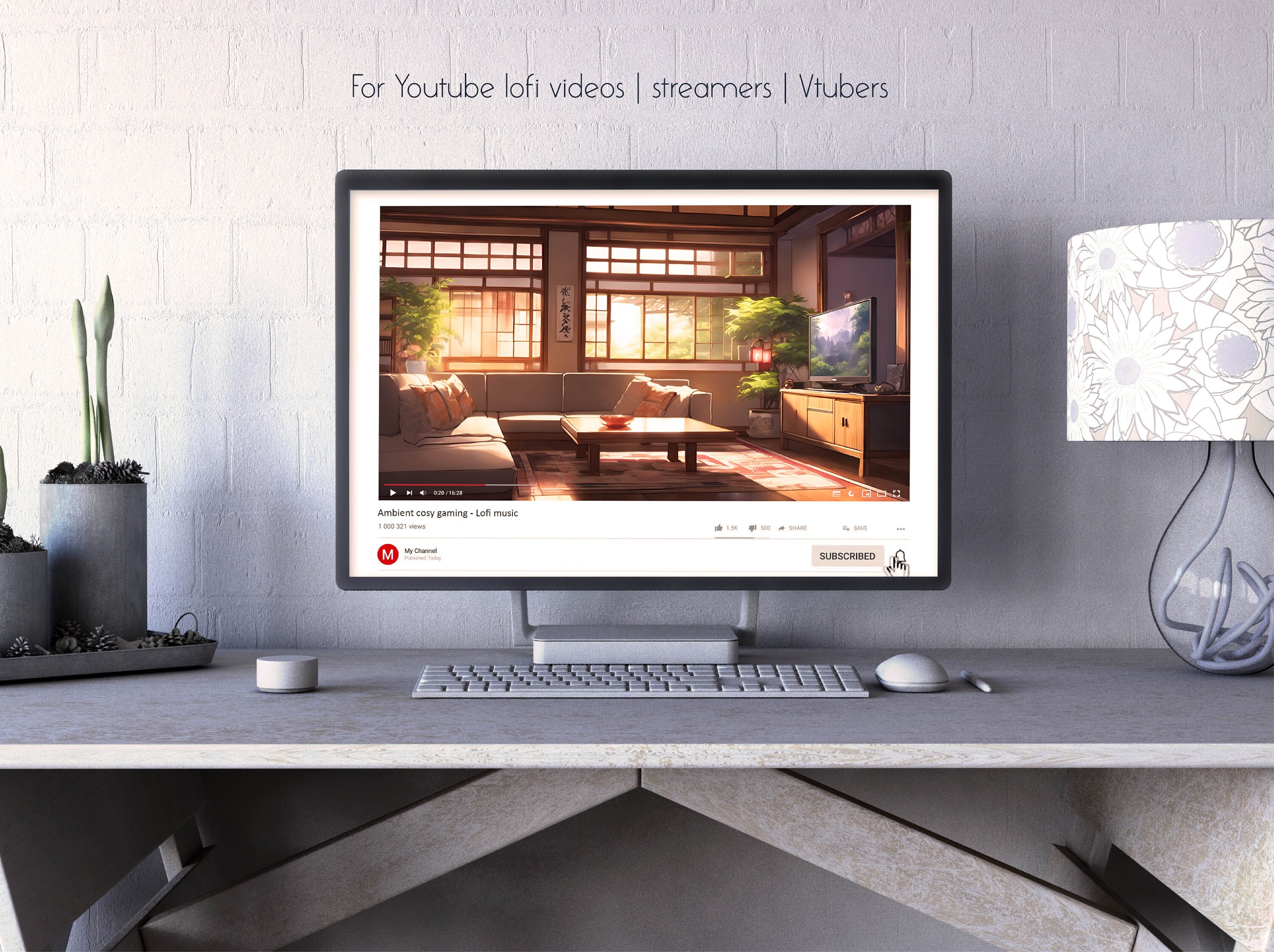 Vtuber Room Bundle ANIMATED BACKGROUNDS Lofi Art Digital Wall Art ...