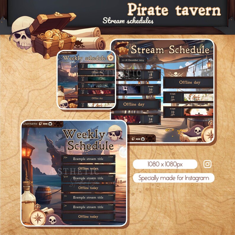 D&D Pirate Tavern Stream Schedule. Dungeon and Dragons Instagram and ...