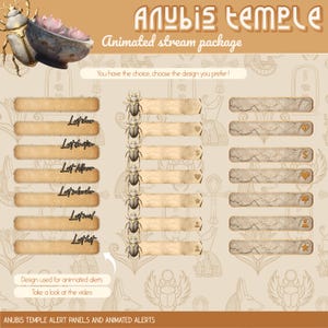 Anubis Temple Full Stream Package: Black Gold Marble Egypt Overlay ...