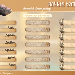 Anubis Temple Twitch Stream Package: Egyptian Vtuber Overlay (digital ...