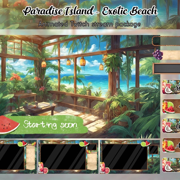 Vtuber Summer Overlay - Etsy