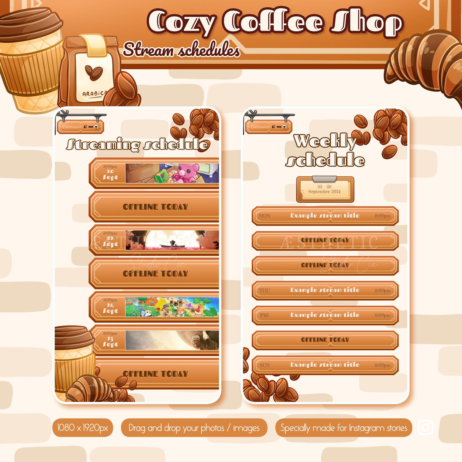 Cozy Coffee Shop Stream Schedule: Vintage Cafe Twitch & Instagram ...