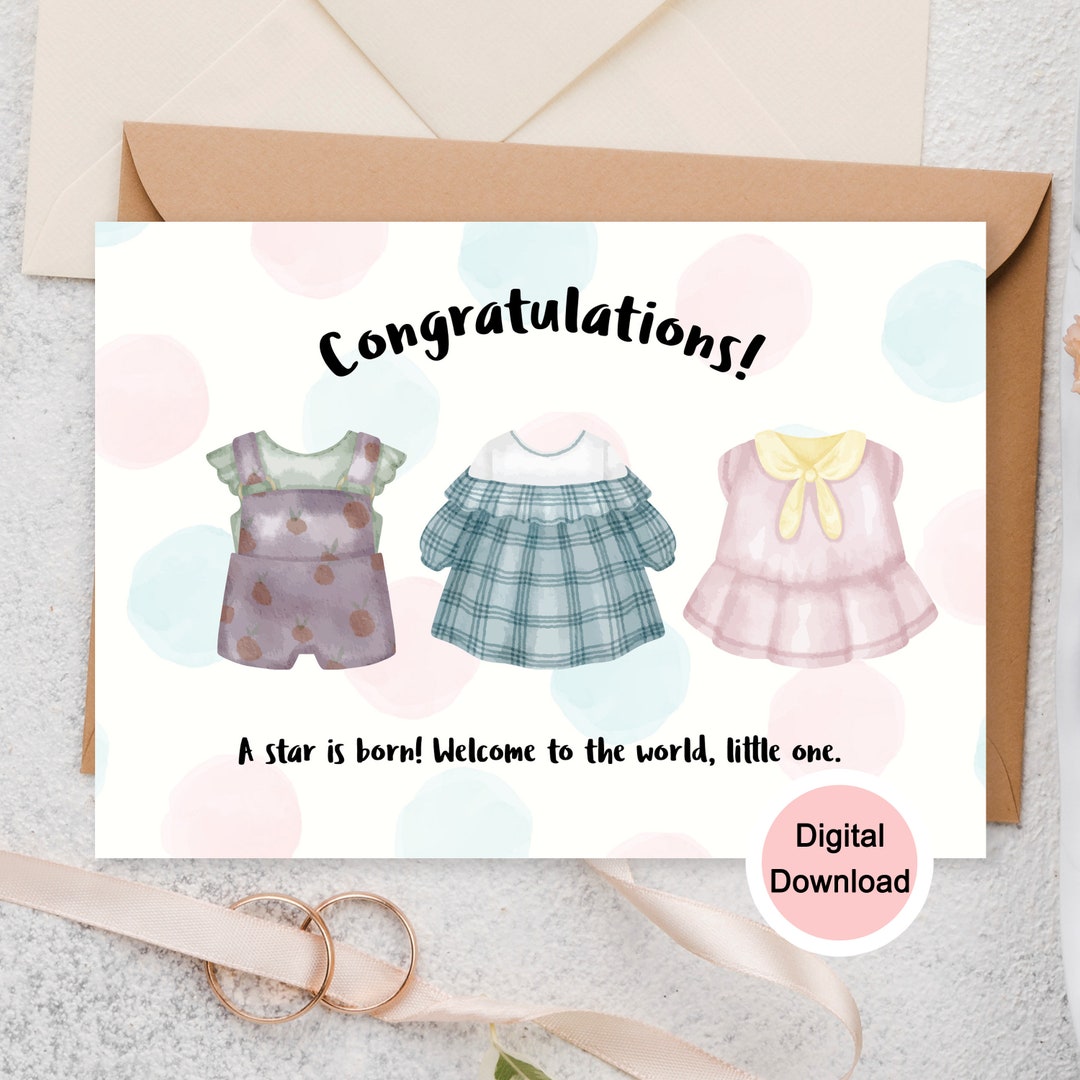 Congratulations Baby Card Welcome Baby Girl Card Welcome to the World ...