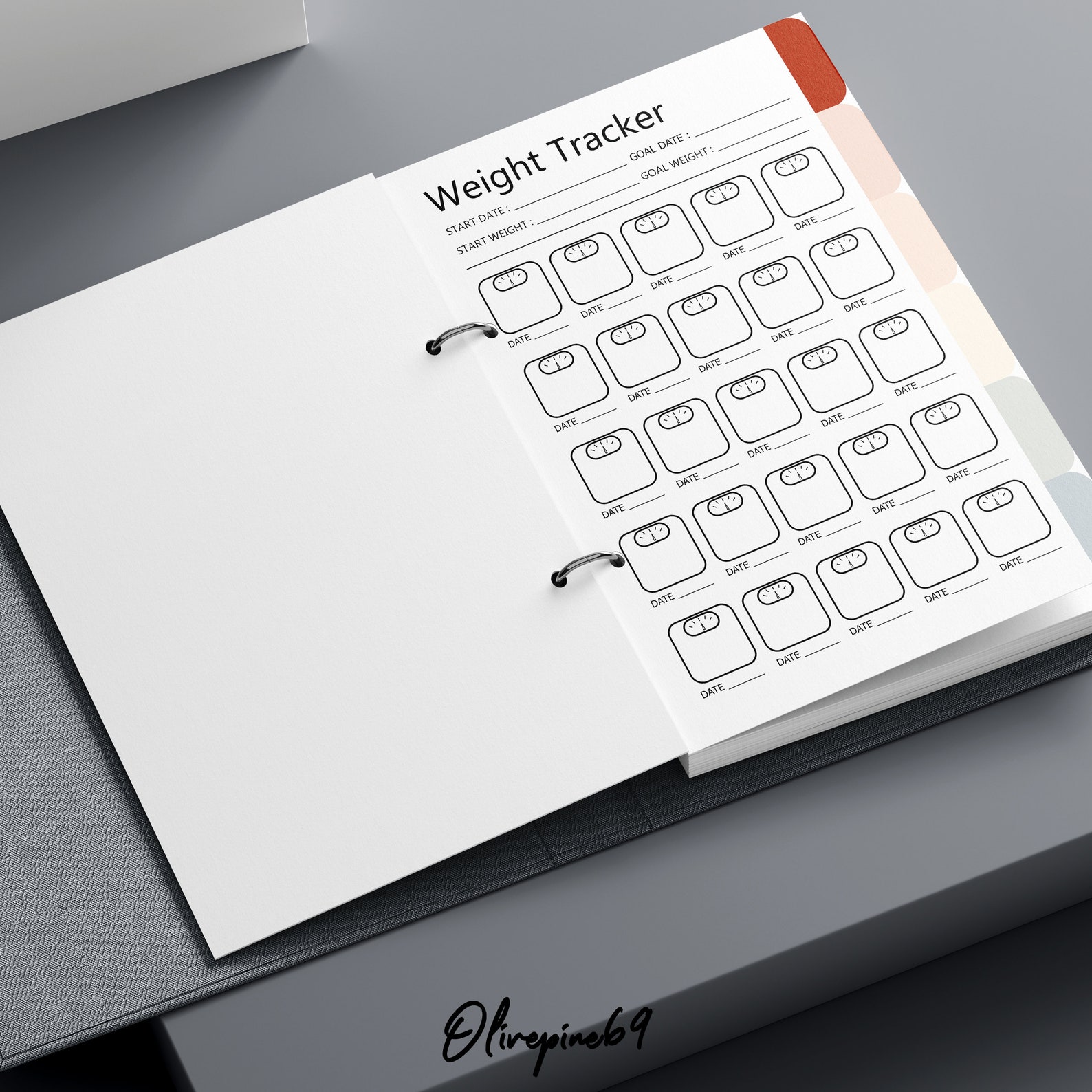 Weight Tracker Printable, Weight Loss Planner, Weight Goal, Weight ...