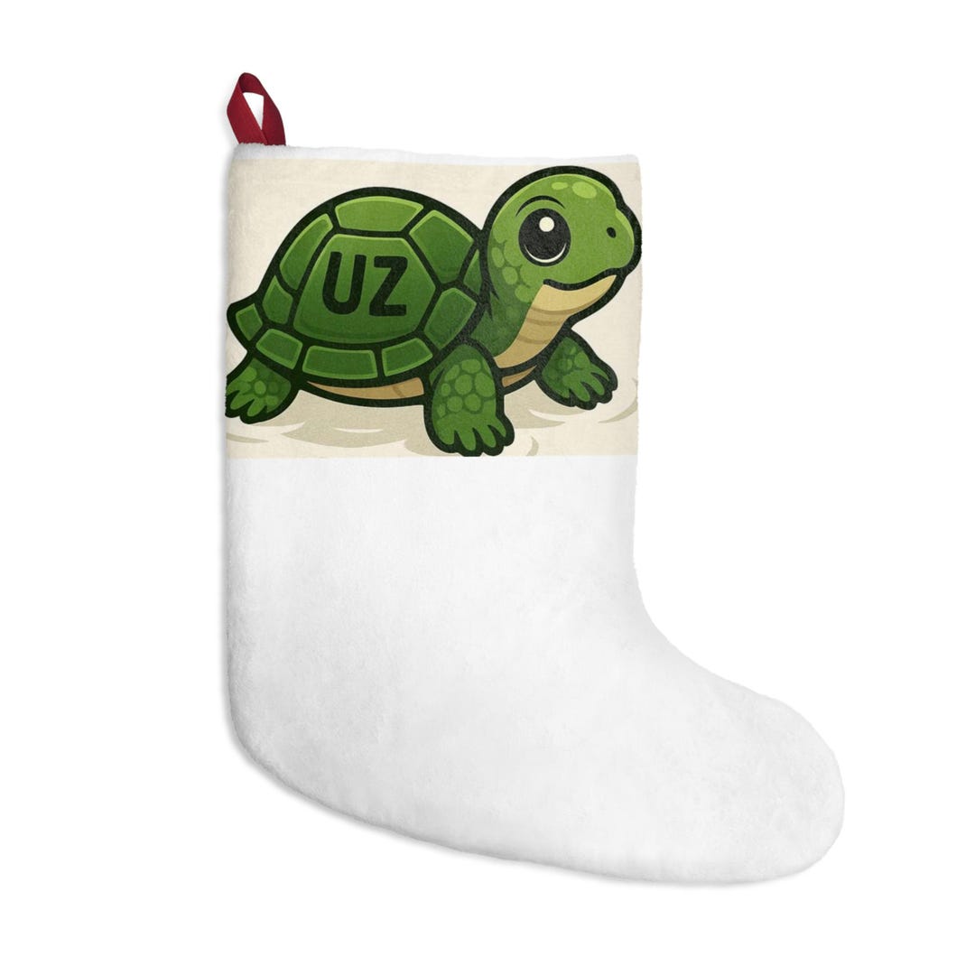 Personalized Turtle Christmas Stocking, Holiday Decor, Kids Christmas ...