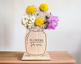 Wooden Flower Stand | Mother's Day Gift | Flowers for Mom | Flowers for ...