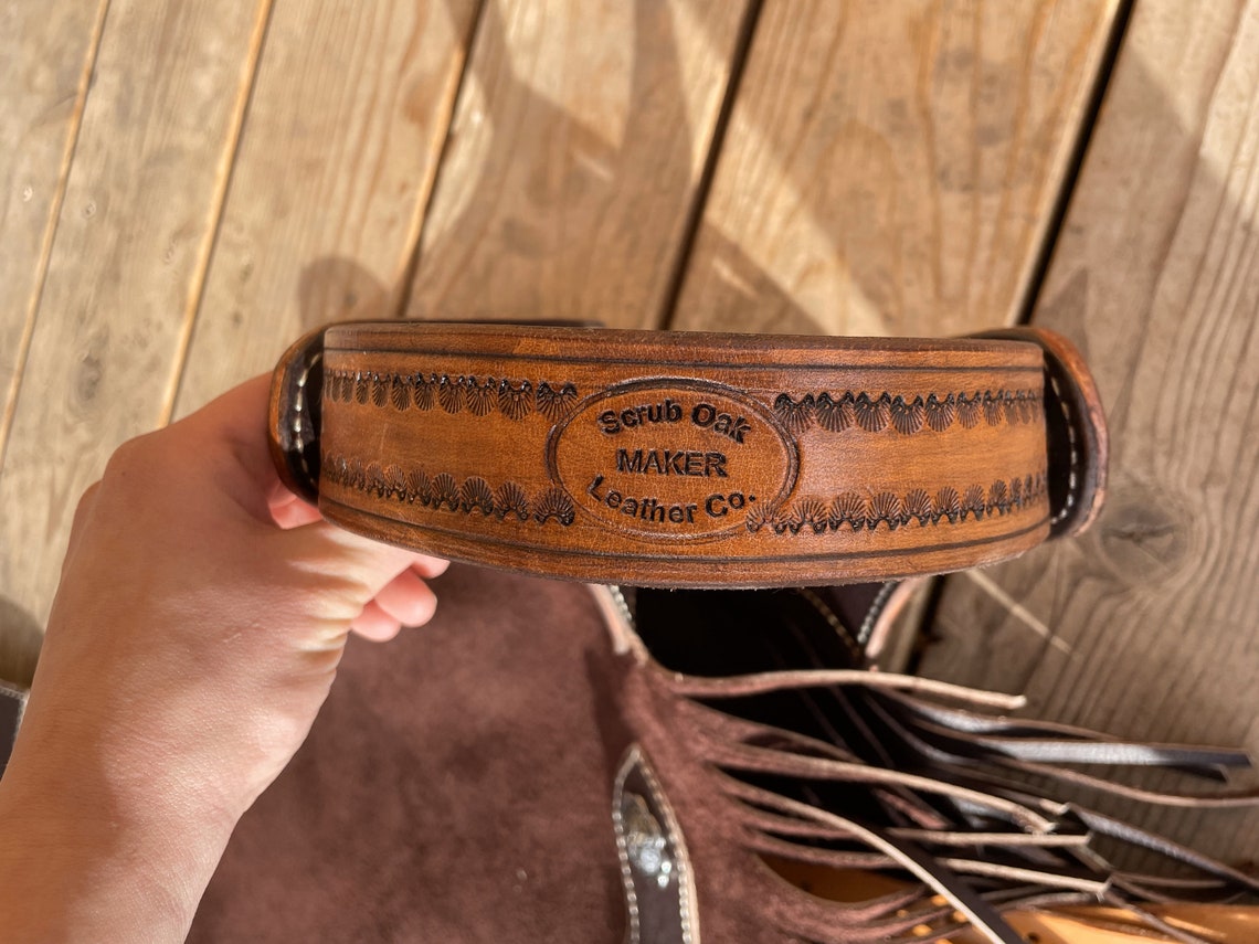 Leather Chinks/chaps, Western, Rough Out, Handmade, Hand Tooled, Floral ...