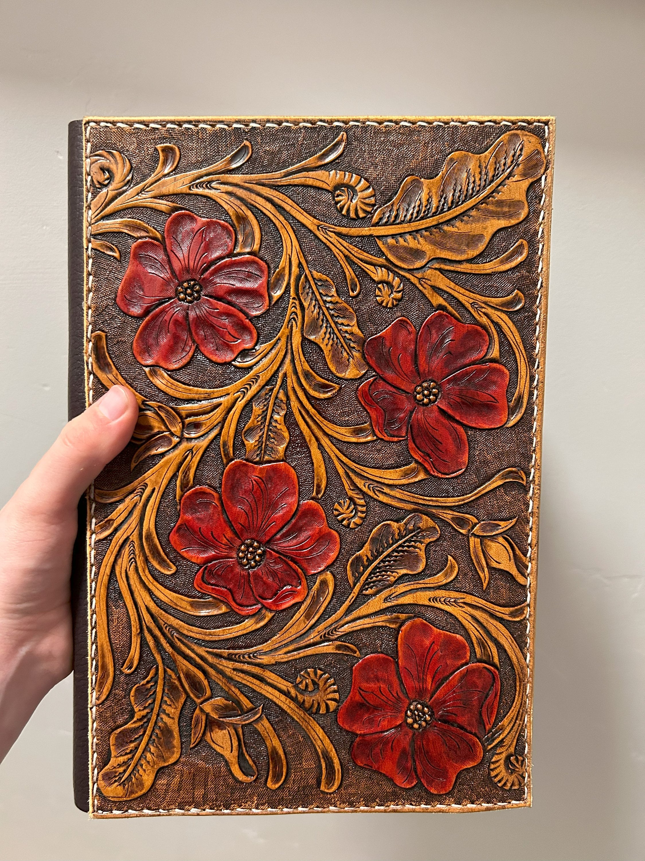 Custom Bible Cover, Leather Hand Tooled Book Cover - Etsy