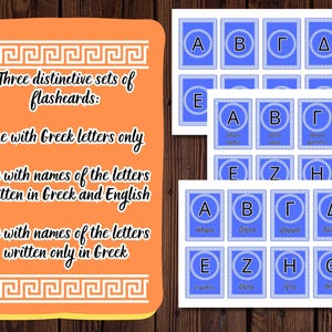 Ancient Greek Alphabet Flashcards (digital Download) - Etsy