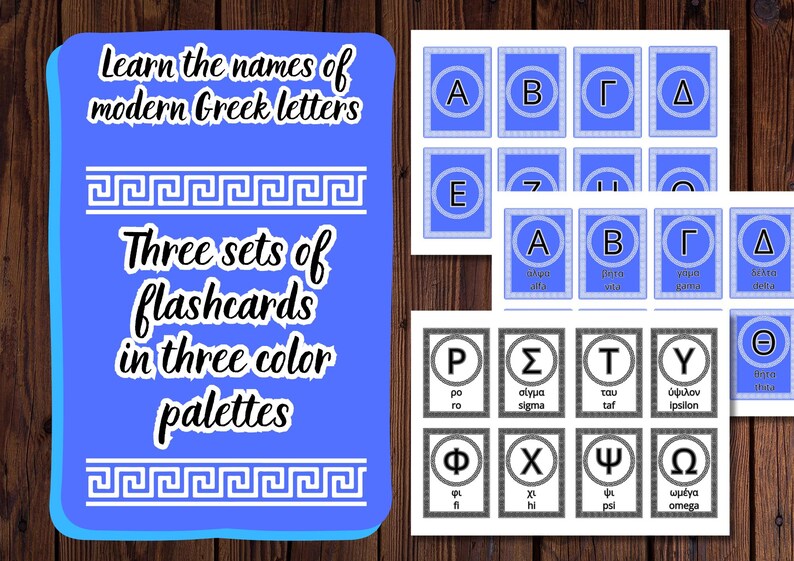 Modern Greek Letters Flashcards. Learn the Modern Greek Alphabet With ...