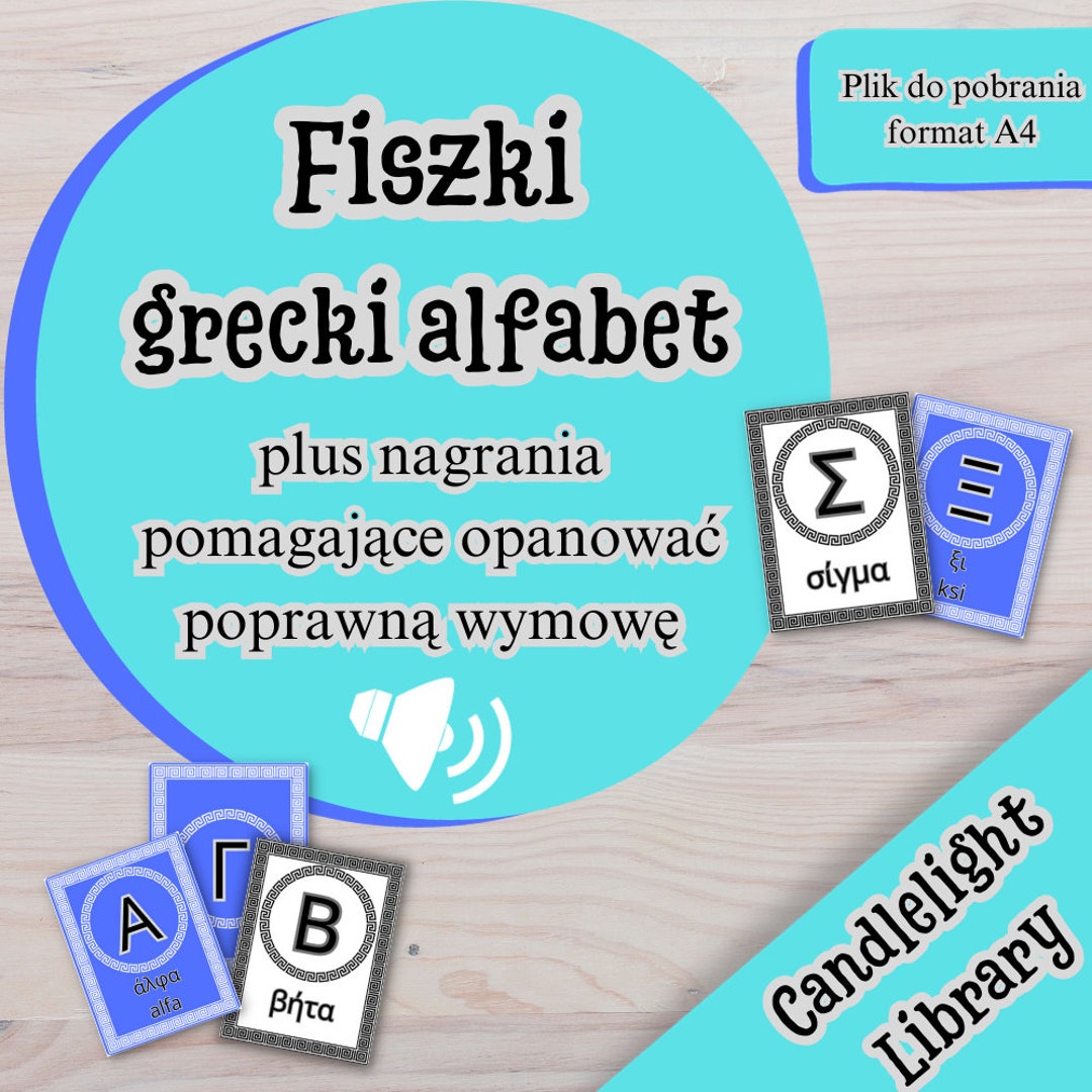 Greek Alphabet Flashcards With Audio (digital Download) - Etsy