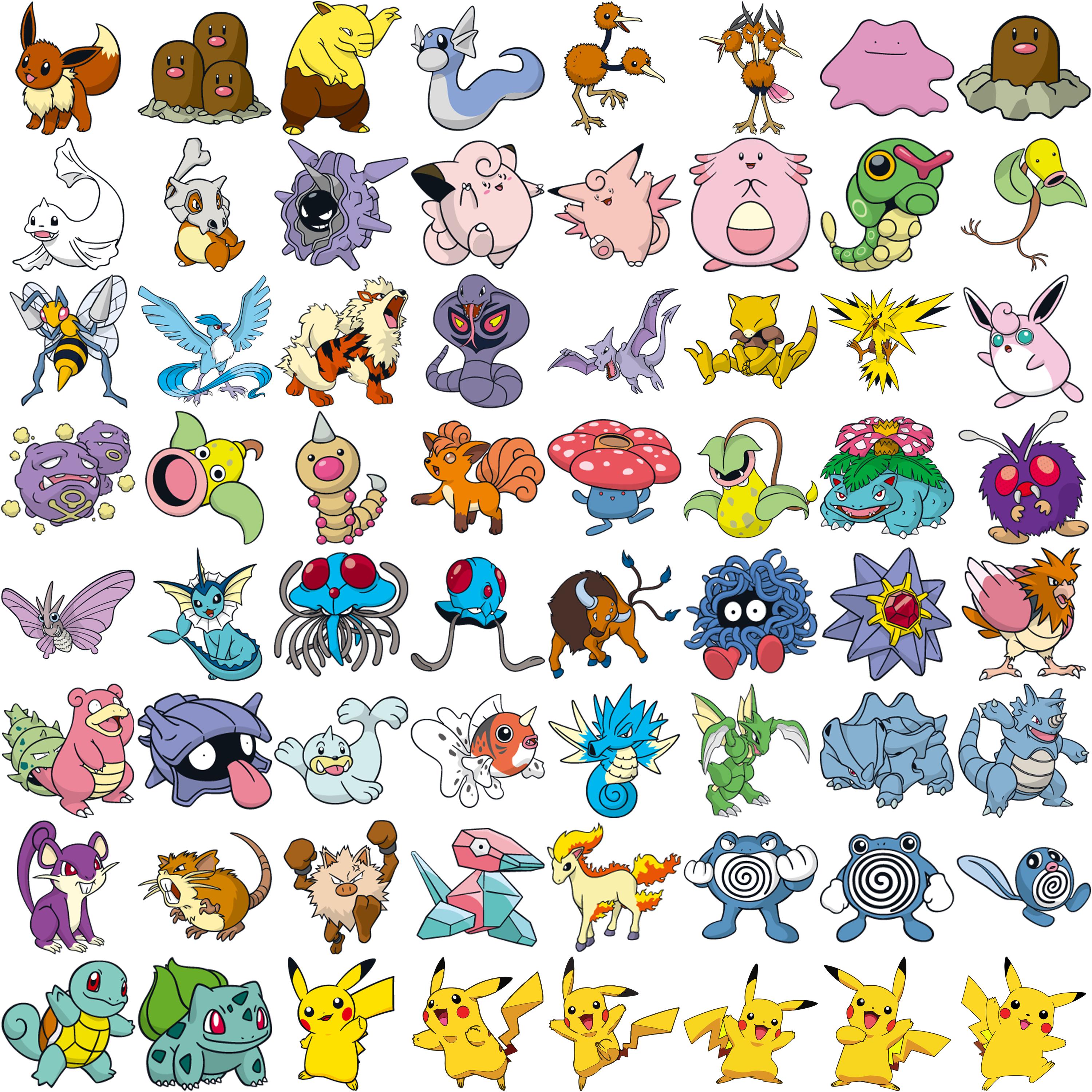 Pokemon SVG Bundle Mega, Pokemon Font Svg, Digital Download Pikachu Svg ...