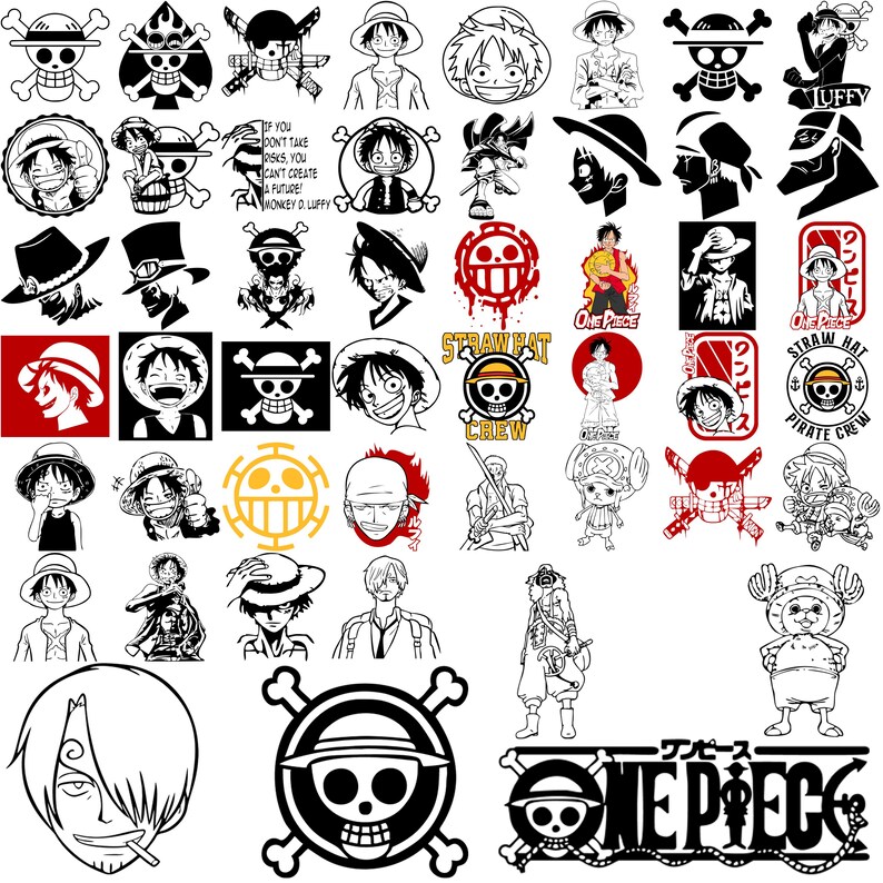 One Piece Svg Bundle, One Piece Png, Clipart Files, One Piece Birthday ...
