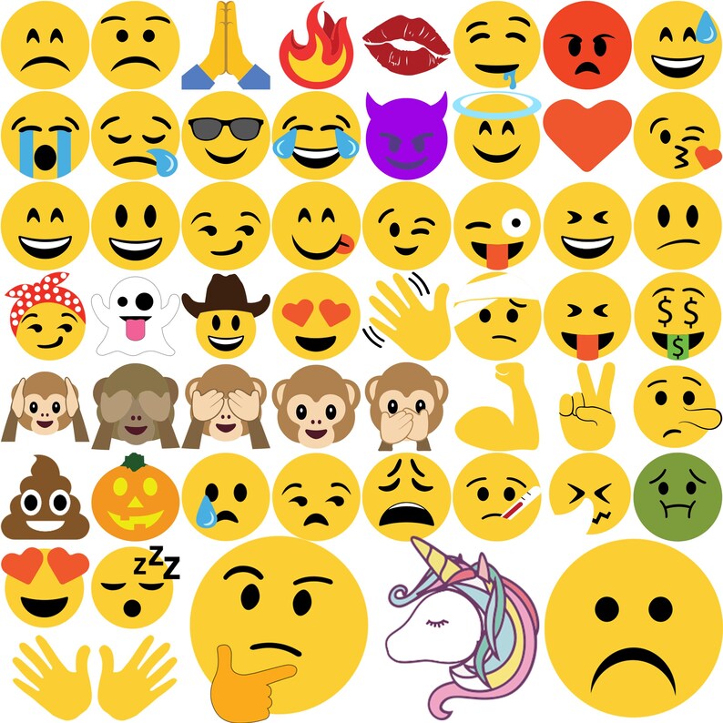 Emoji SVG Bundle, Emoji SVG, Emoji Png, Emoji Svg Pdf , Mega Bundle ...