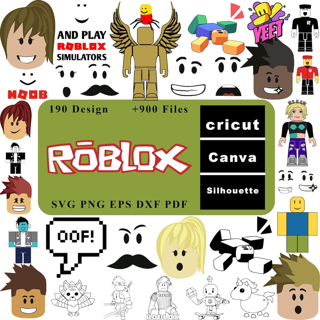 Roblox Svg Bundle, Robot Svg, Gaming Svg Files for Cricut, Roblox Png ...