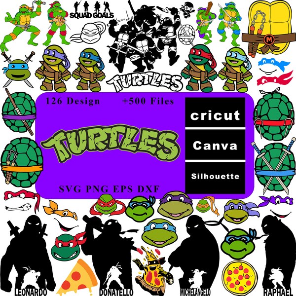 Ninja Turtle Clipart - Etsy