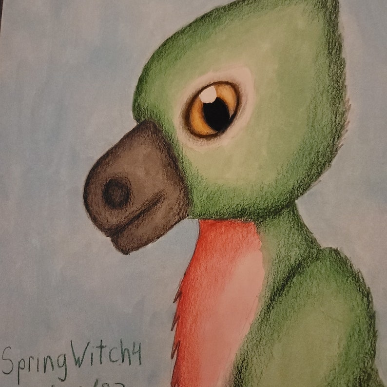 Hand Drawn Cartoon Raptor - Etsy